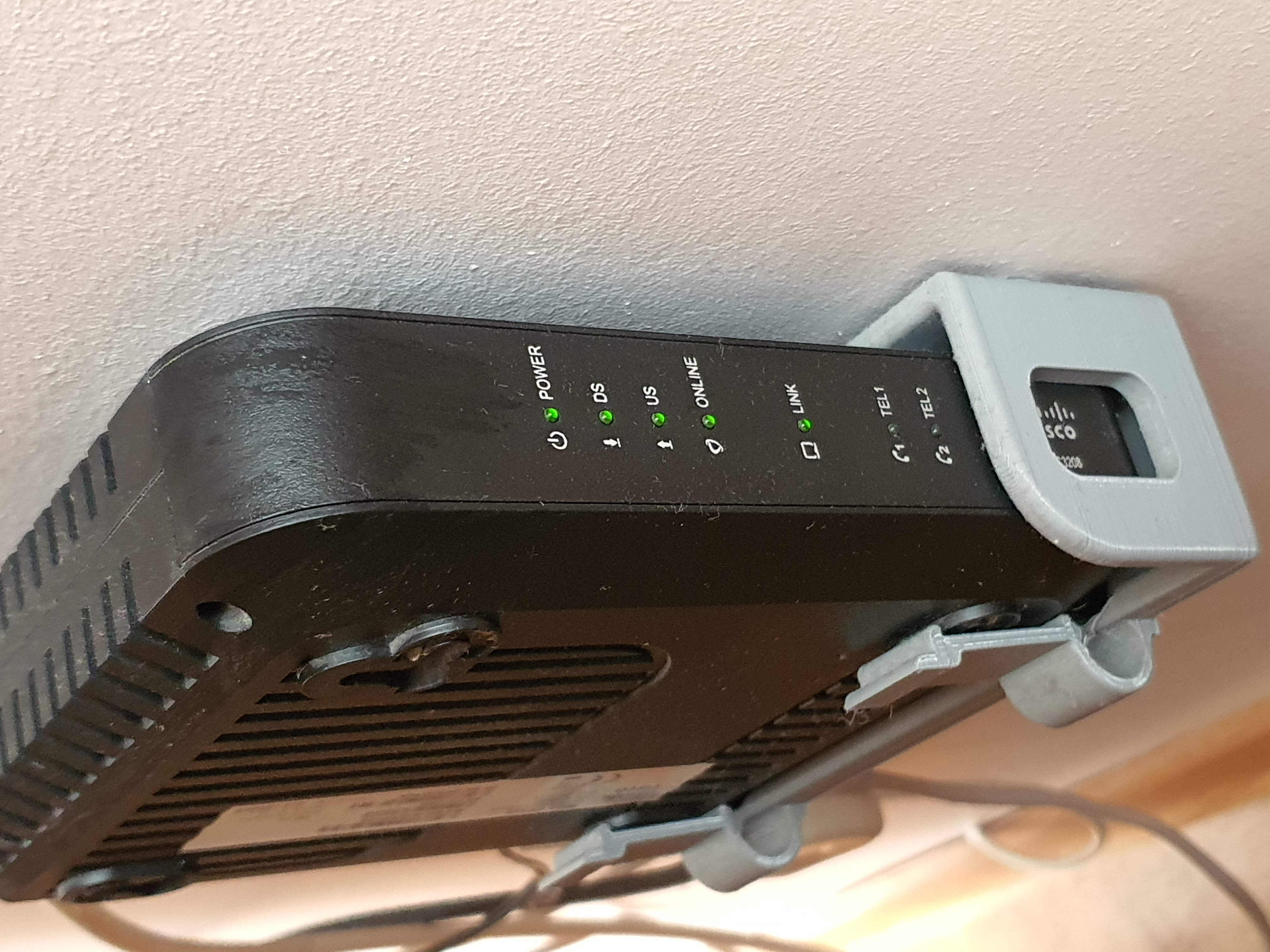 Modem vertical holder by Mario L | Download free STL model | Printables.com