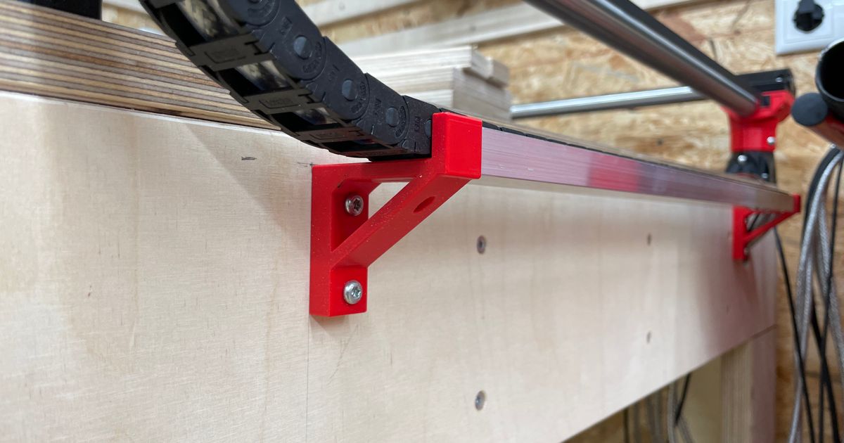 MPCNC Primo Drag Chain Support Table side mount by Maximilian ...