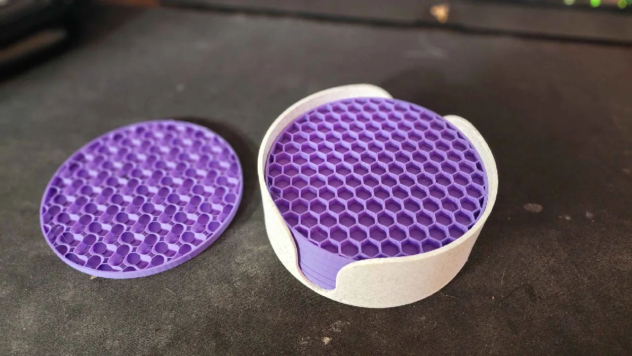 Coaster + Holder by FrostyEldin | Download free STL model | Printables.com