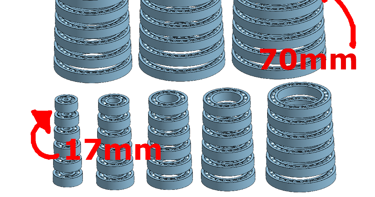 Print in place bearings [All Sizes!] by Ajax Bachor | Download free STL ...