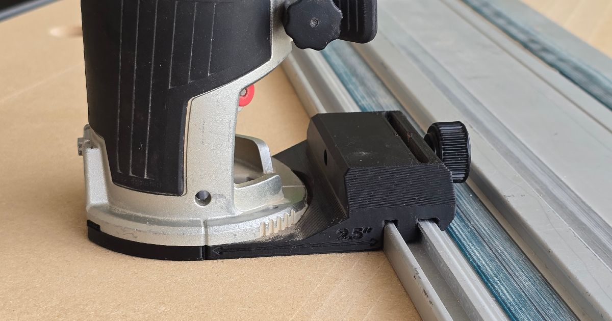 V2 Makita track compatible router base plate. by ft.prints | Download ...