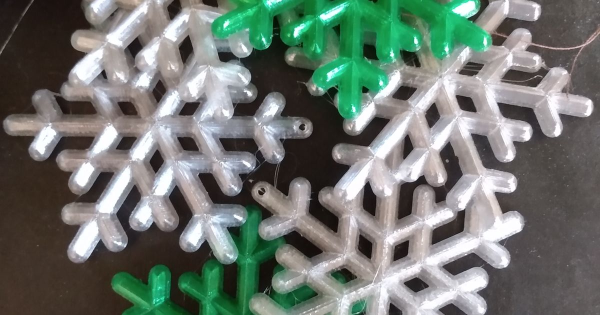 Snowflake ornament by Dan the 3D Printing Dad | Download free STL model ...