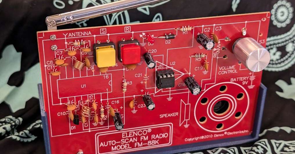 Elenco FM-88K radio kit minimal stand by scruss | Download free STL ...