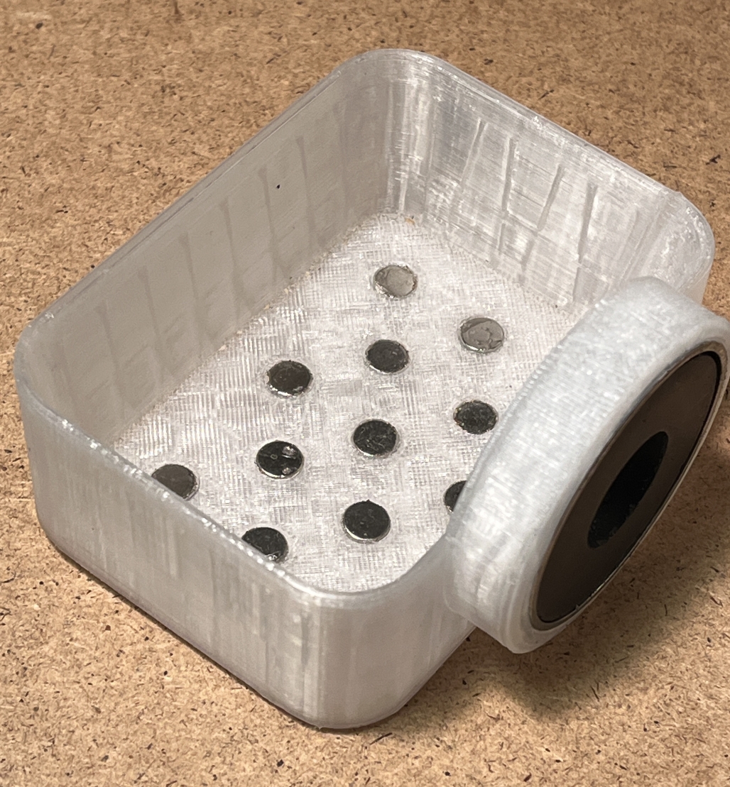 Magnetic rectangle tray 52mm and 8mm ceramic round base magnets by ...