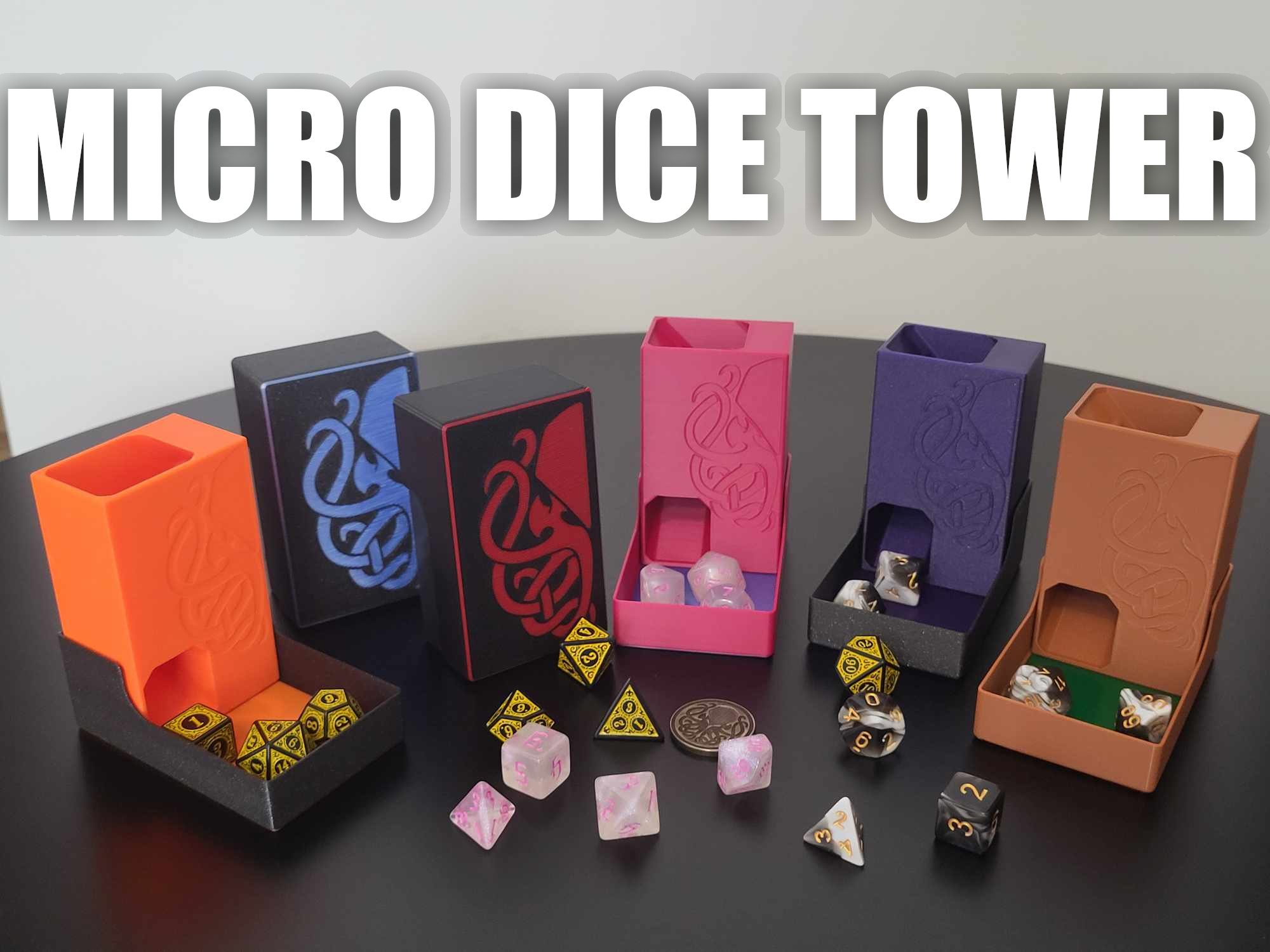 Micro Dice Tower (Blank, DnD, CoC) by Ocelotzlasu | Download free STL ...