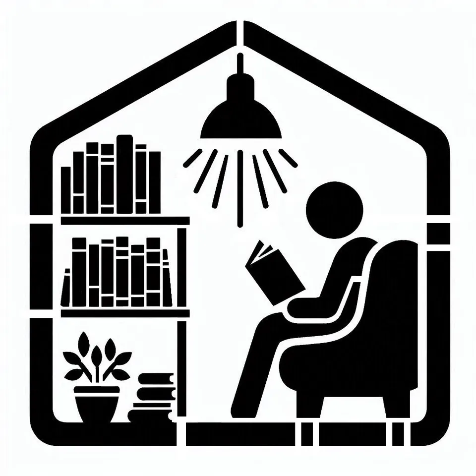 Reading corner stencil / wall sign by Nina Máčová | Download free STL ...