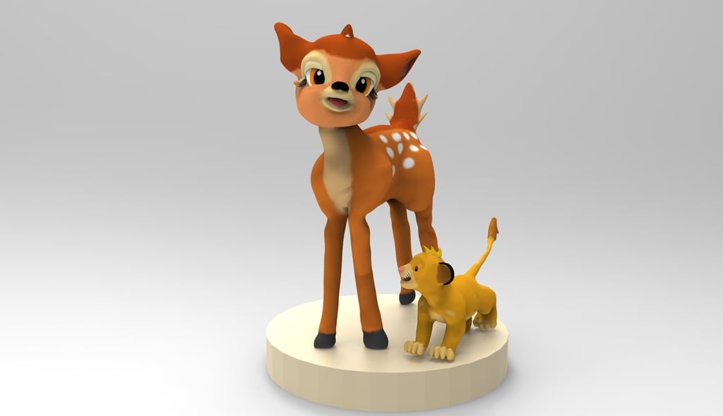 Bambi and Simba by Marco Romano | Download free STL model | Printables.com