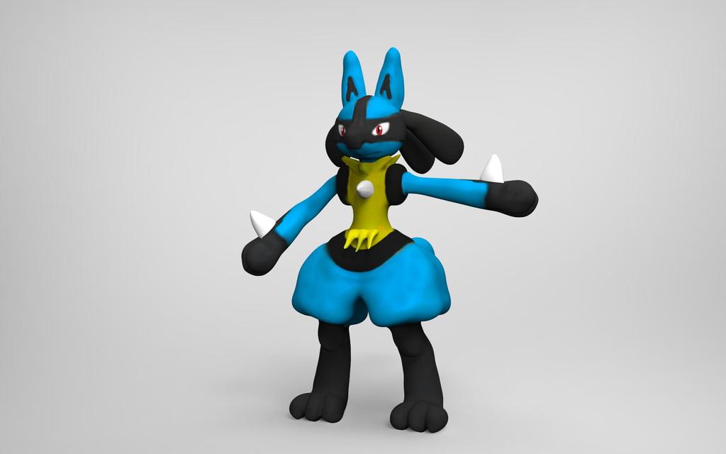 Lucario Pokèmon Fan Art by Marco Romano | Download free STL model ...