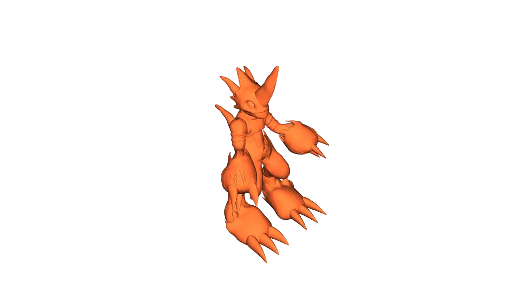 Flamedramon Digimon Fan Made by Marco Romano | Download free STL model ...