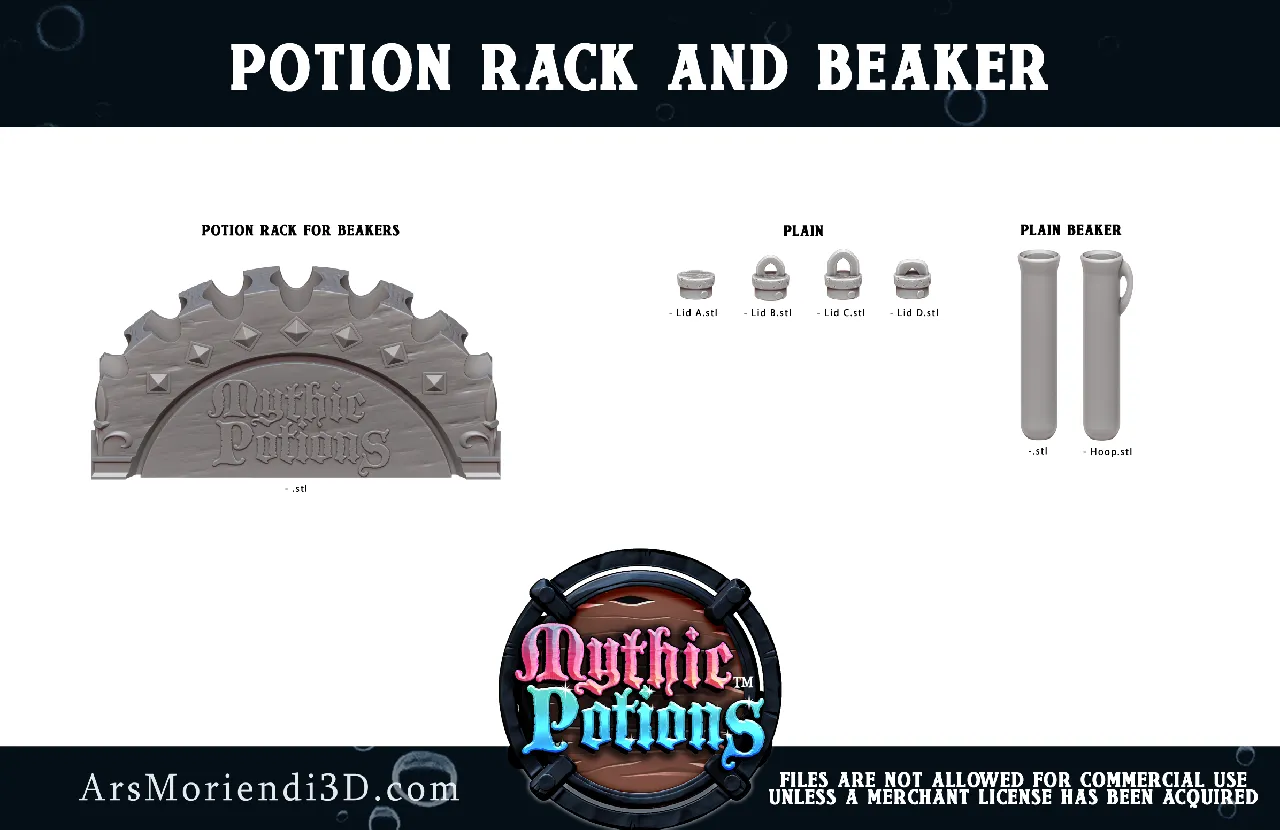 Beaker Stand - Mythic Potions by Ars Moriendi 3D | Download free STL ...