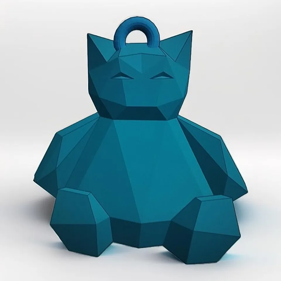 Snorlax low poly keychain by XMX.PL | Download free STL model ...
