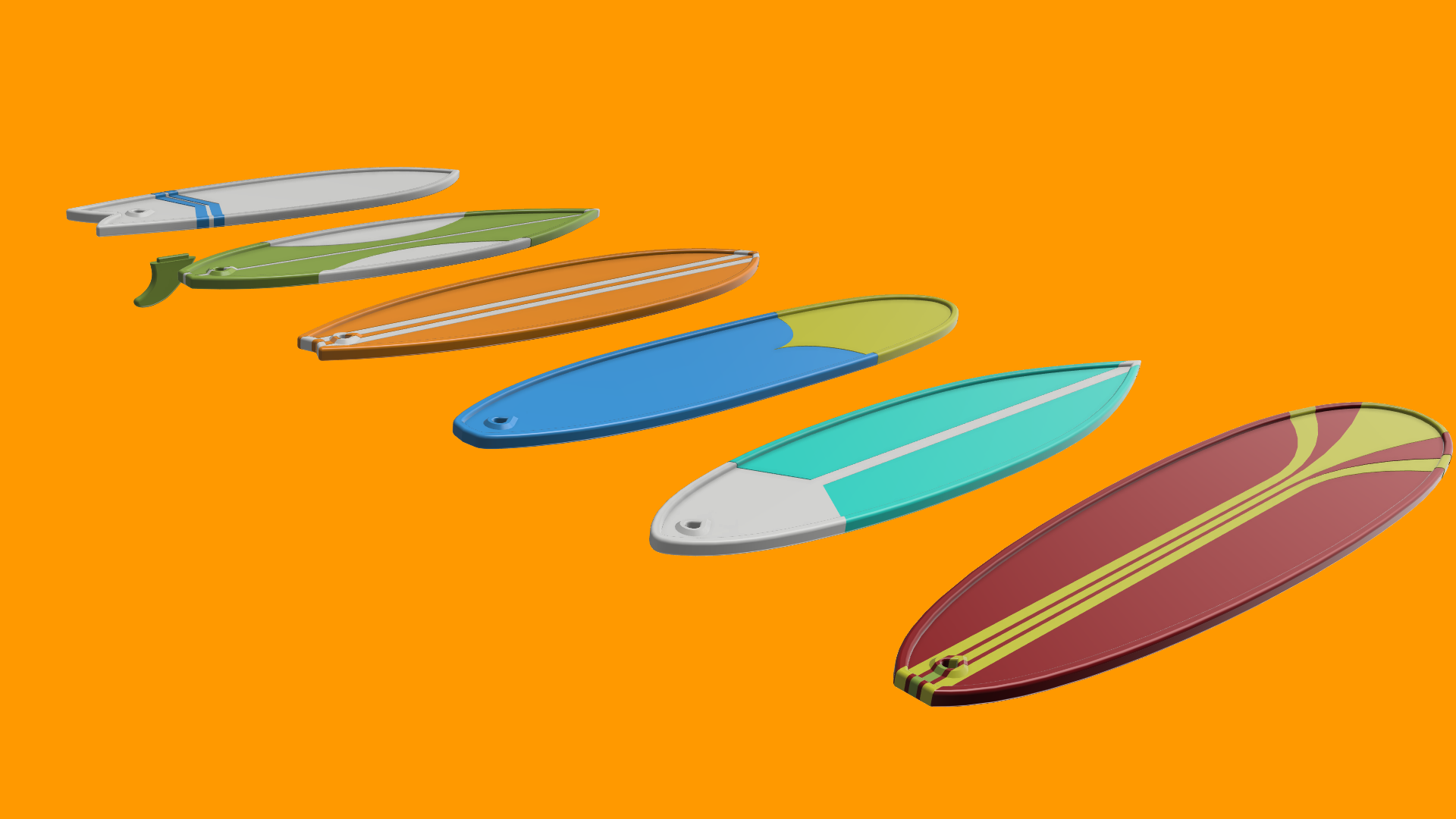 The FingerSurfBoard Collection by ginoadriano | Download free STL model ...