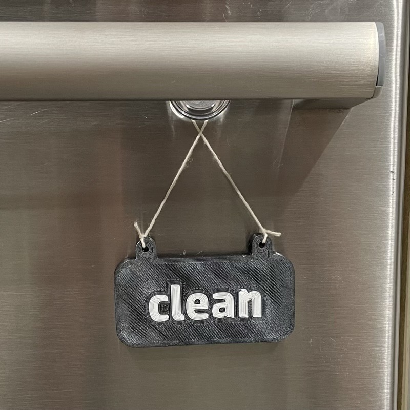 dishwasher flip sign by maker-tgin | Download free STL model ...