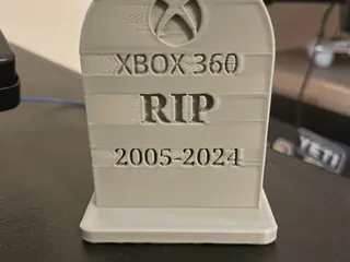 Xbox 360 grave stone by R Tech | Download free STL model | Printables.com