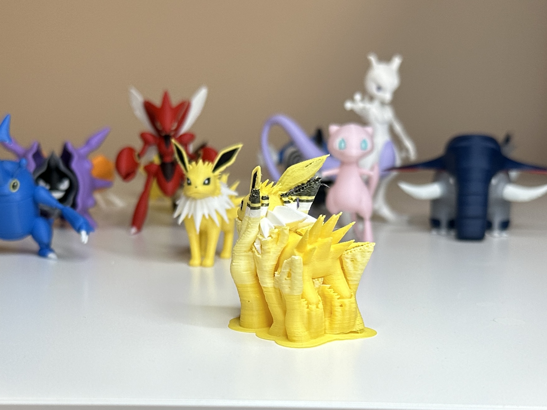 Jolteon Pokemon 3 Color 46mm tall by LC.Figure | Download free STL ...