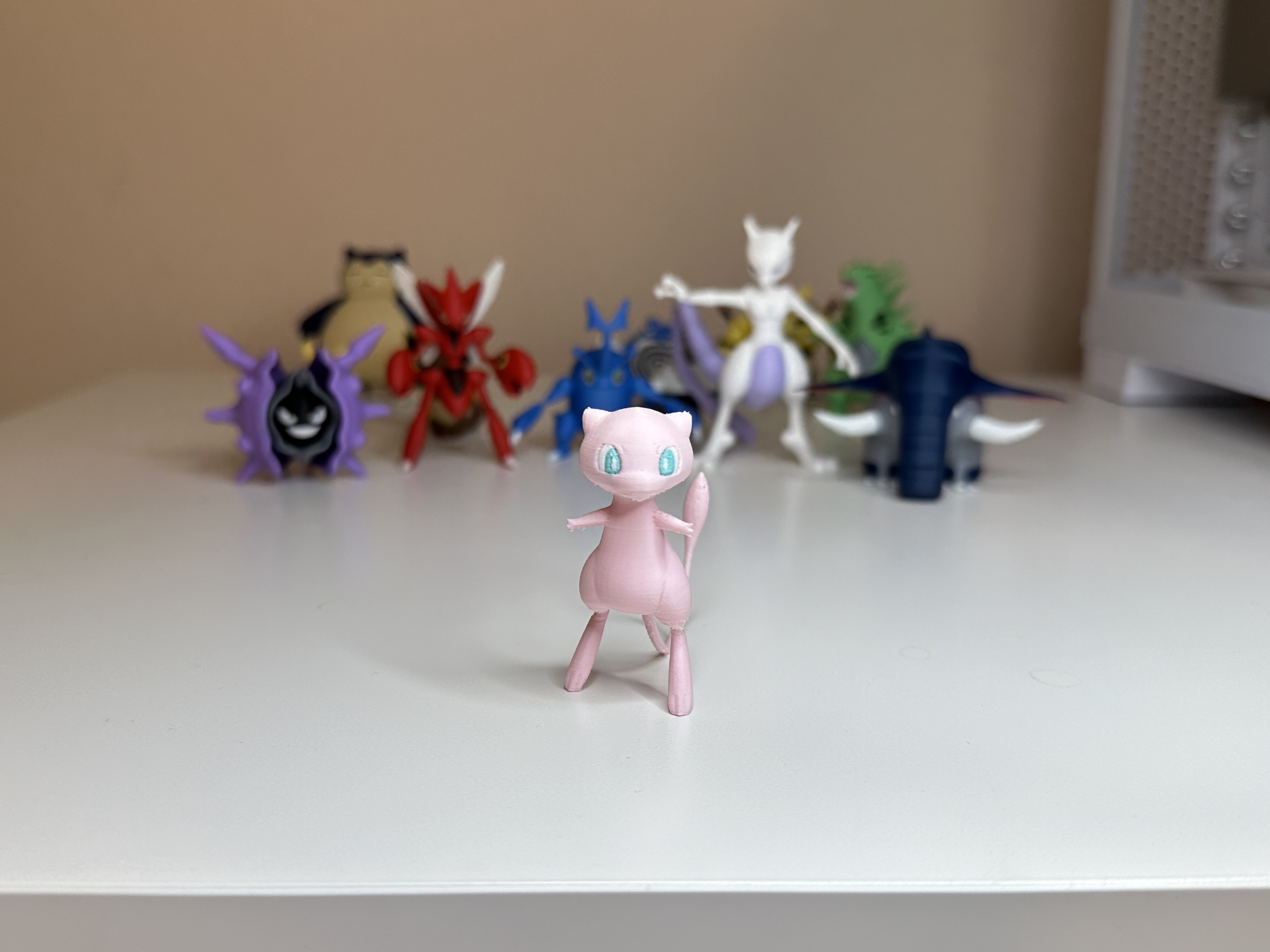 Mew Pokemon 3 Colors 51mm tall Freestanding by LC.Figure | Download ...