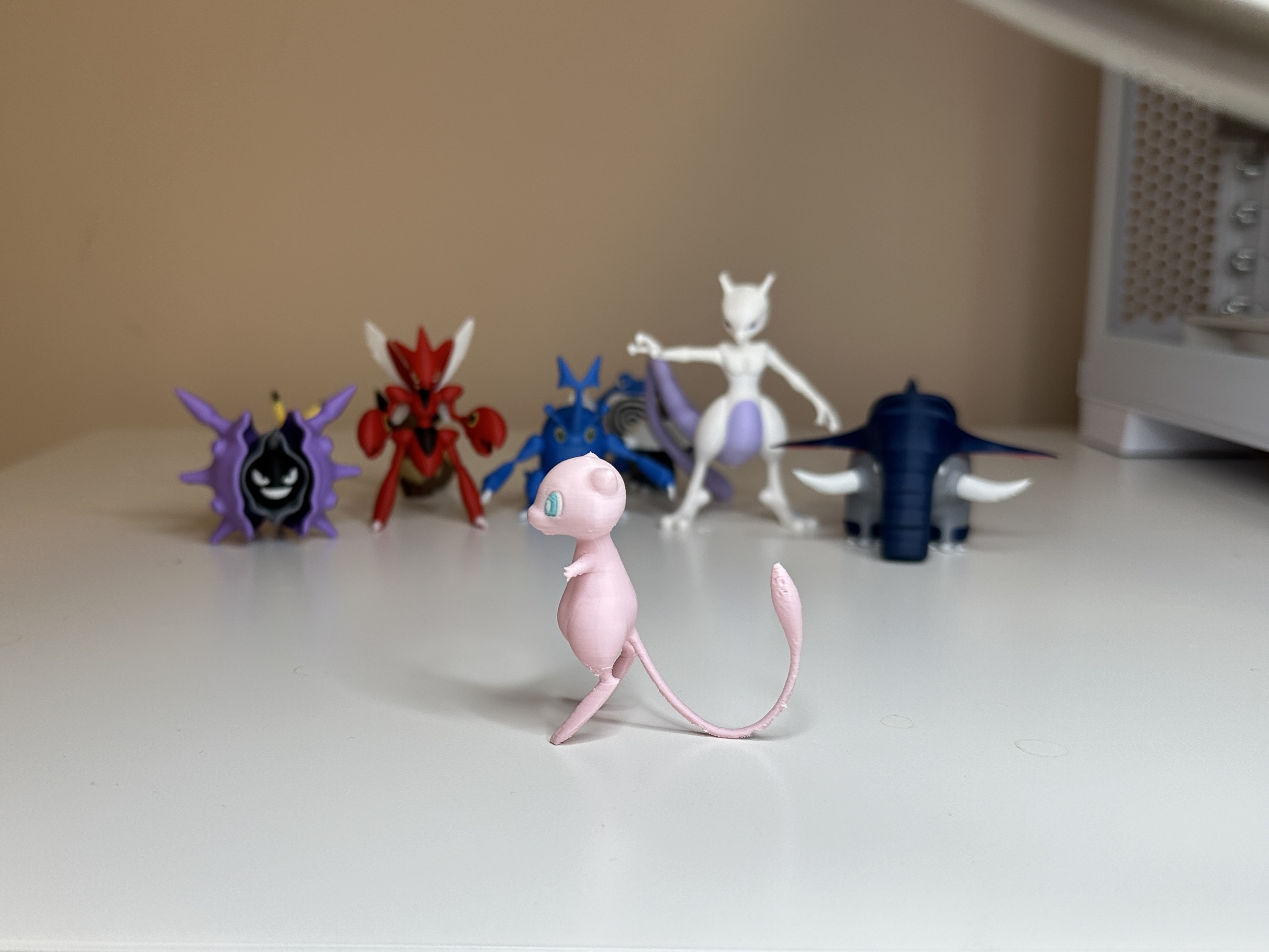 Mew Pokemon 3 Colors 51mm tall Freestanding by LC.Figure | Download ...