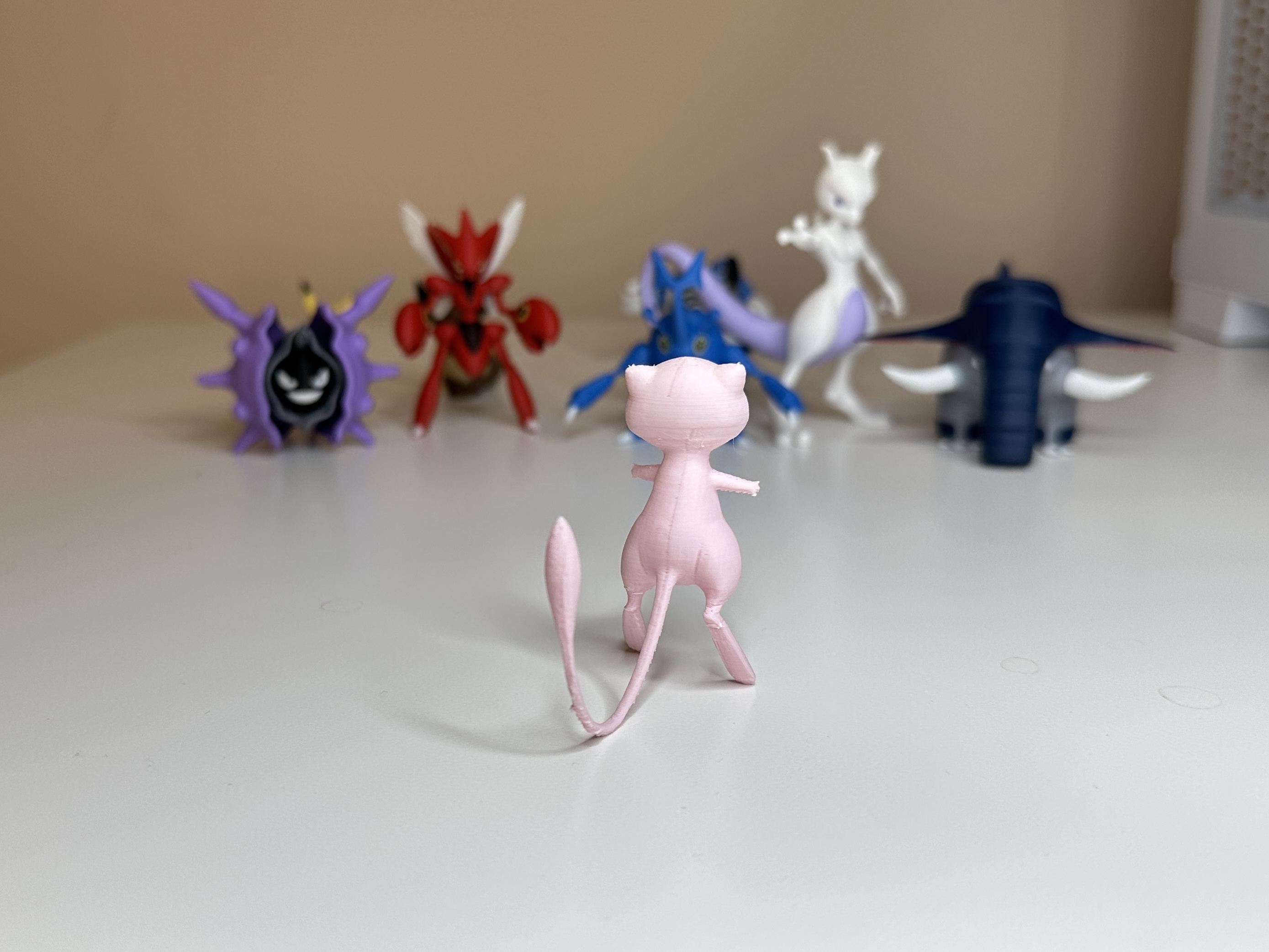 Mew Pokemon 3 Colors 51mm tall Freestanding by LC.Figure | Download ...