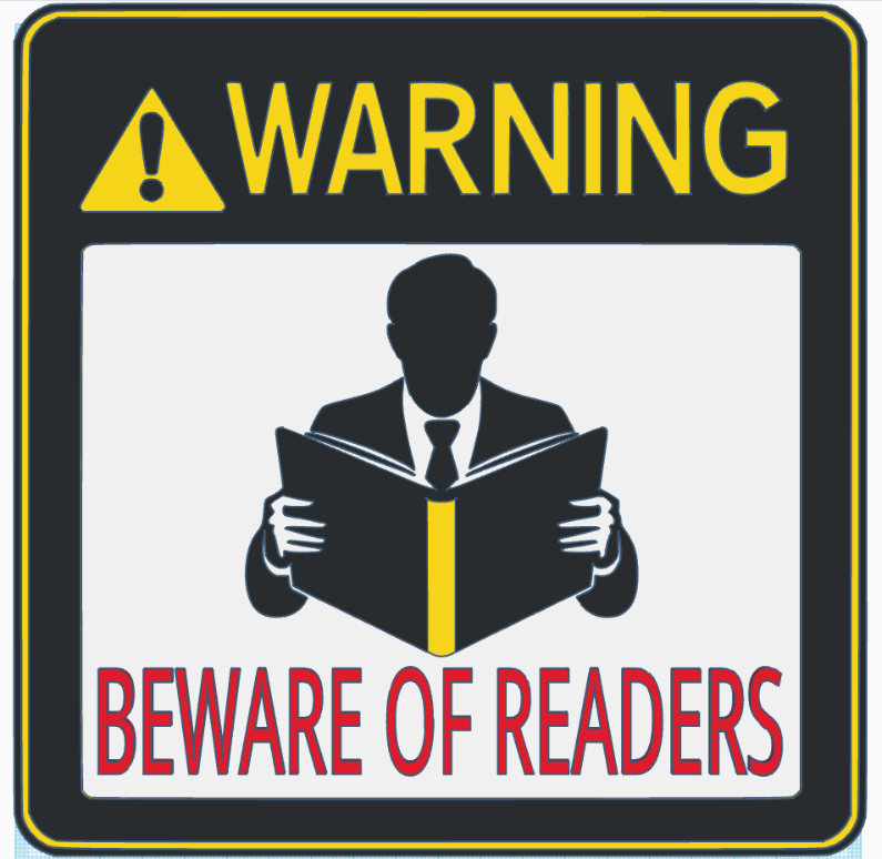 Funny warning signs for library (three colours) by Nina Máčová ...