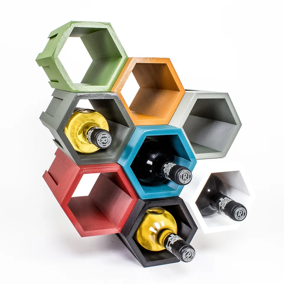 Modular Hexagon Wine Rack - Cabinet by FormFutura B.V. | Download free ...