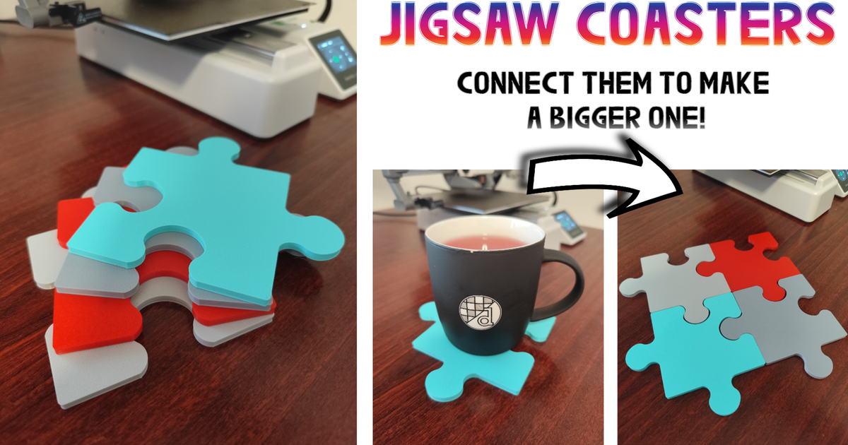 Connecting Puzzle Coasters by Keno | Download free STL model ...