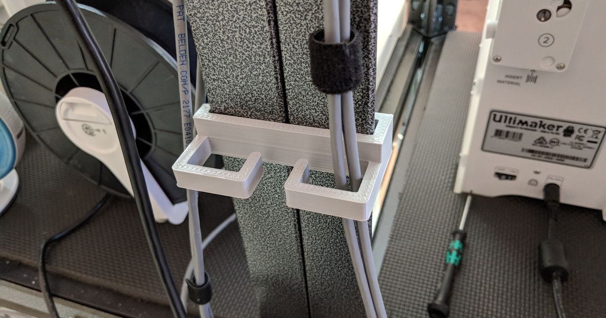 Cable Runner Brackets for 3D Printing Wall by Adam Starbuck | Download ...