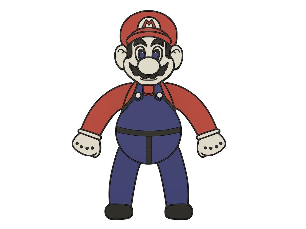 Mario Dancing Pull String by Bendiegs | Download free STL model ...