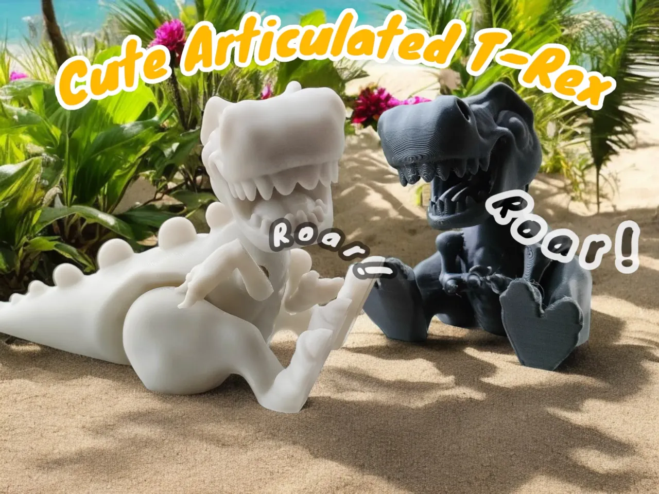 Happy T-Rex by TomczukCustoms | Download free STL model | Printables.com