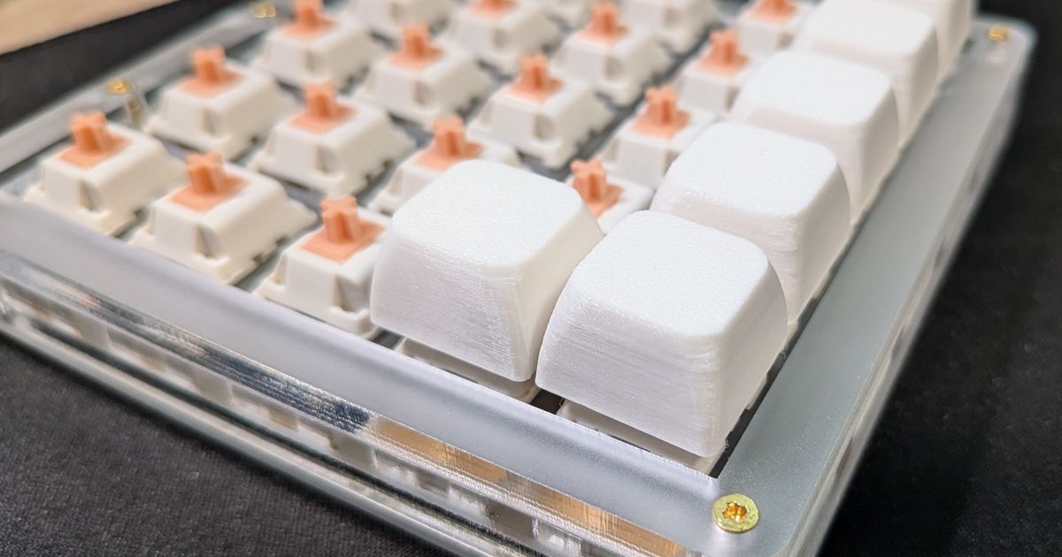 Improved Cherry MX Compatible Flat Top Keycap by RISCie | Download free ...