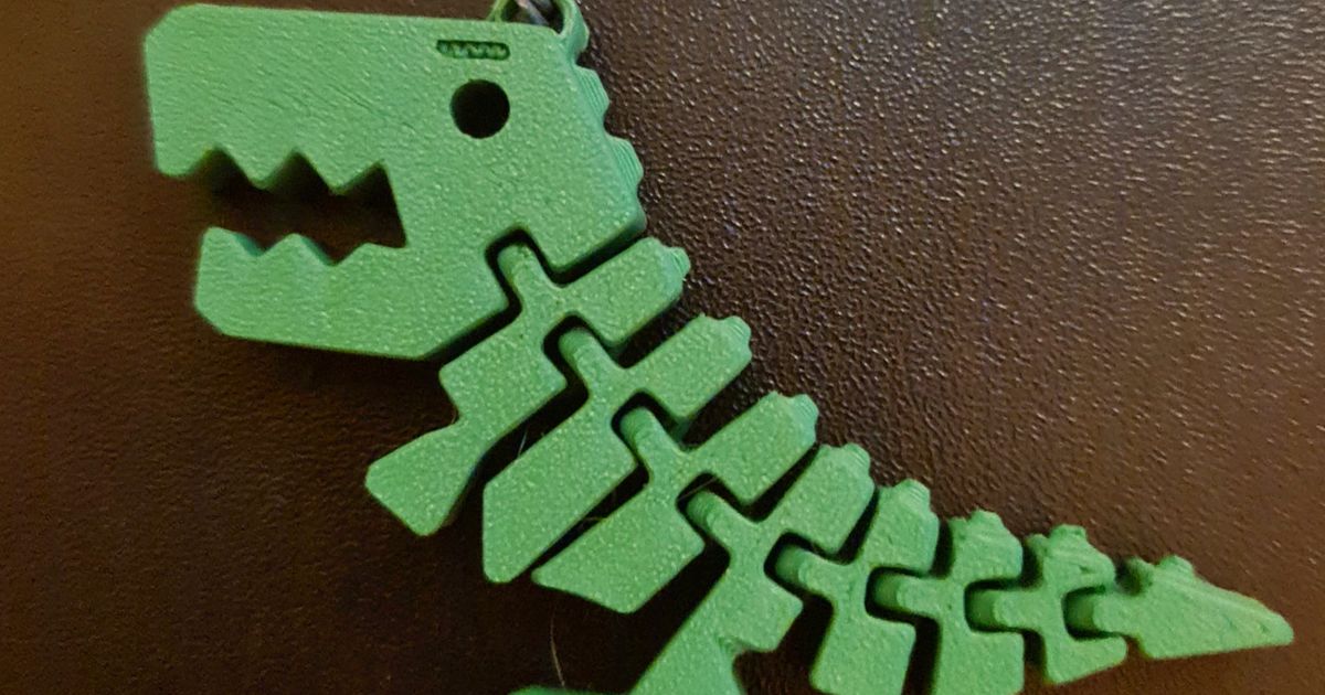 Flexi Rex Keychain by Viking3DK | Download free STL model | Printables.com