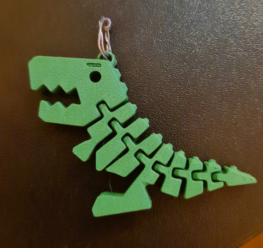 Flexi Rex Keychain by Viking3DK | Download free STL model | Printables.com