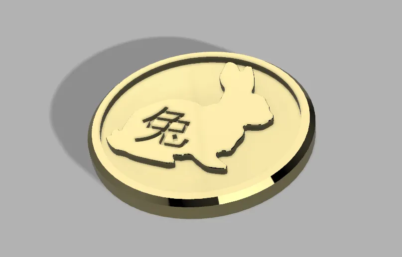 Rabbit Coin by Omega3DLab | Download free STL model | Printables.com