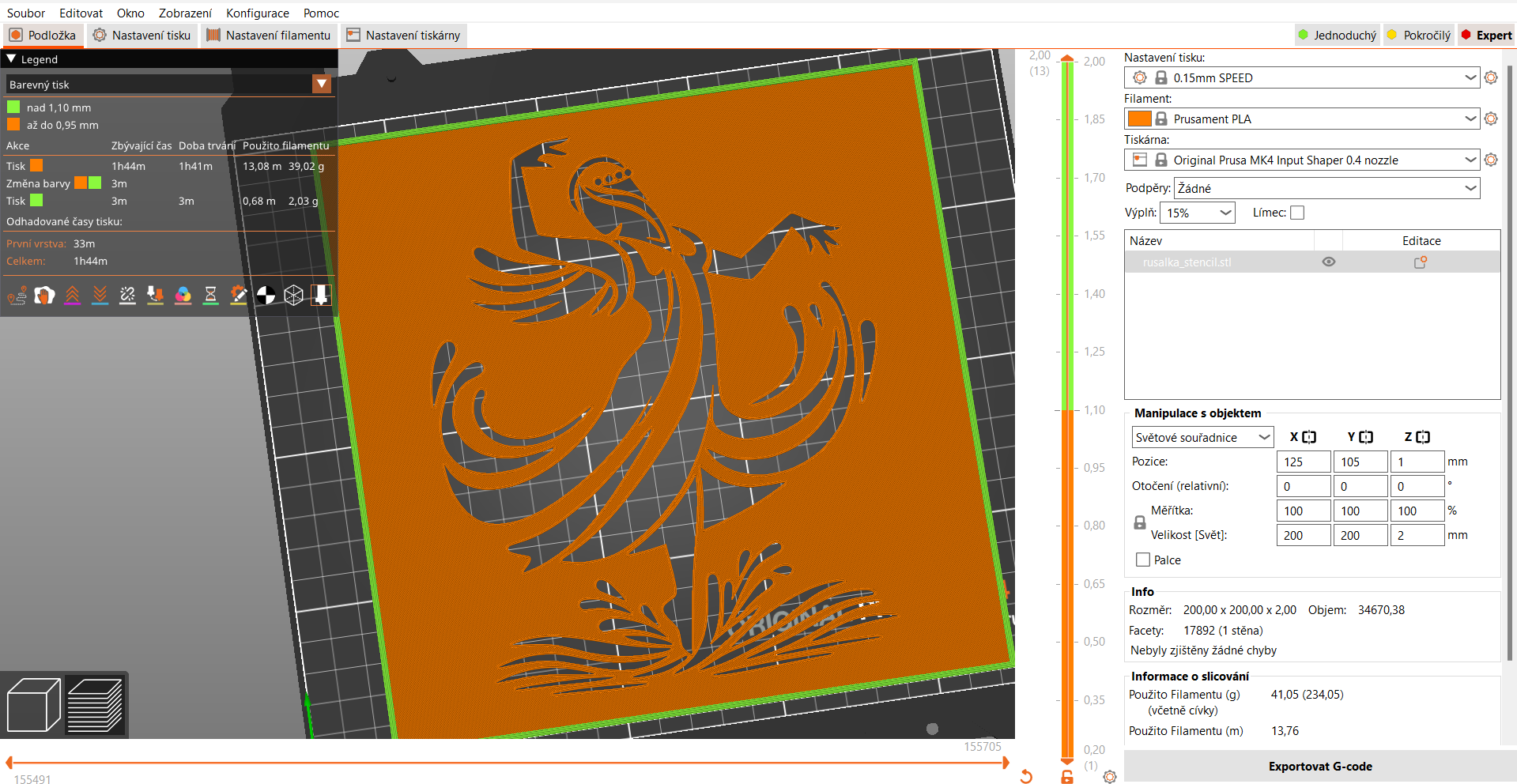 Stencil: Rusalka / Undine by Nina Máčová | Download free STL model ...