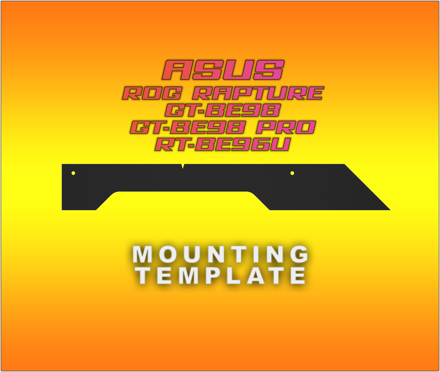 ASUS ROUTER WALL CEILING MOUNT BRACKET GT-BE98 PRO RT-BE96U ROG RAPTURE ...