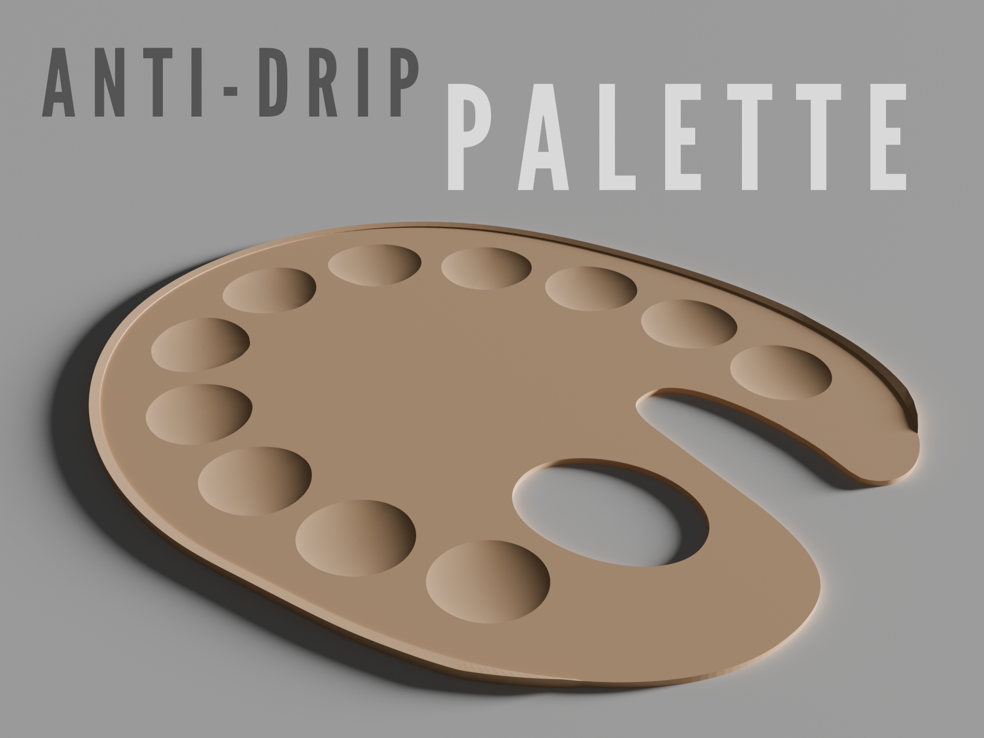 Anti-Drip Painting Palette by honza03210 | Download free STL model ...