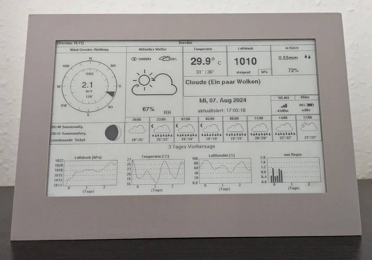 Waveshare 7.5 inch ePaper case for DFRobot Firebeetle by uli_2035 ...
