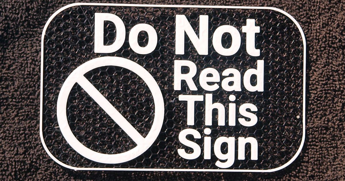 Do Not Read This sign by h2odragon | Download free STL model ...