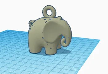 Mini Elephant KeyChain by IrishPrinting | Download free STL model ...