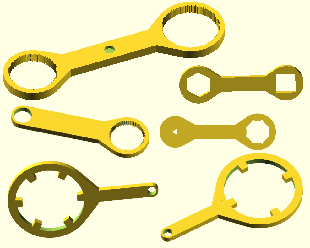 Custom Wrench (OpenSCAD) by SteveS42 | Download free STL model ...
