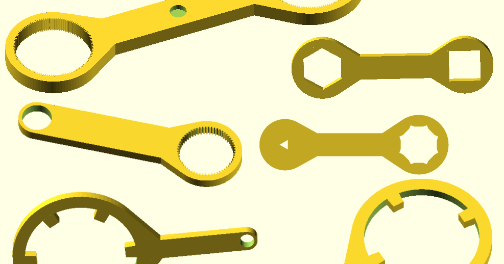 Custom Wrench (OpenSCAD) by SteveS42 | Download free STL model ...