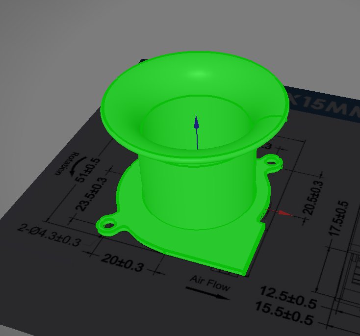 "Performance" Air Intake Funnel for 5015 Fan (Customizable in Ondsel ...