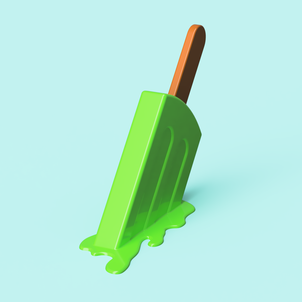 Melted Ice Cream Popsicle von Form 3D | Kostenloses STL-Modell ...