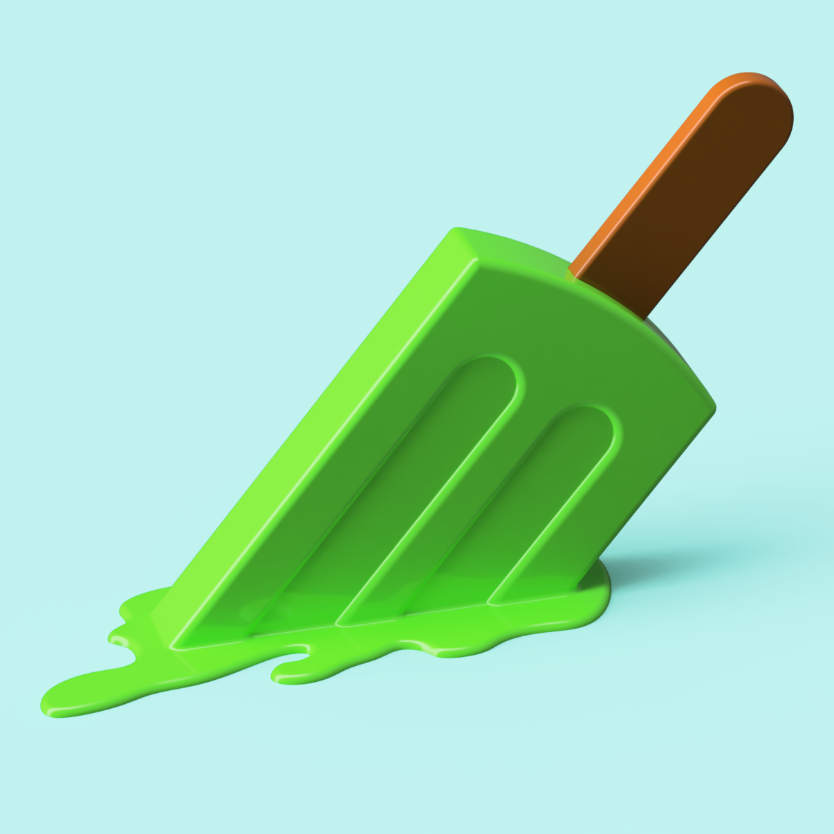 Melted Ice Cream Popsicle von Form 3D | Kostenloses STL-Modell ...