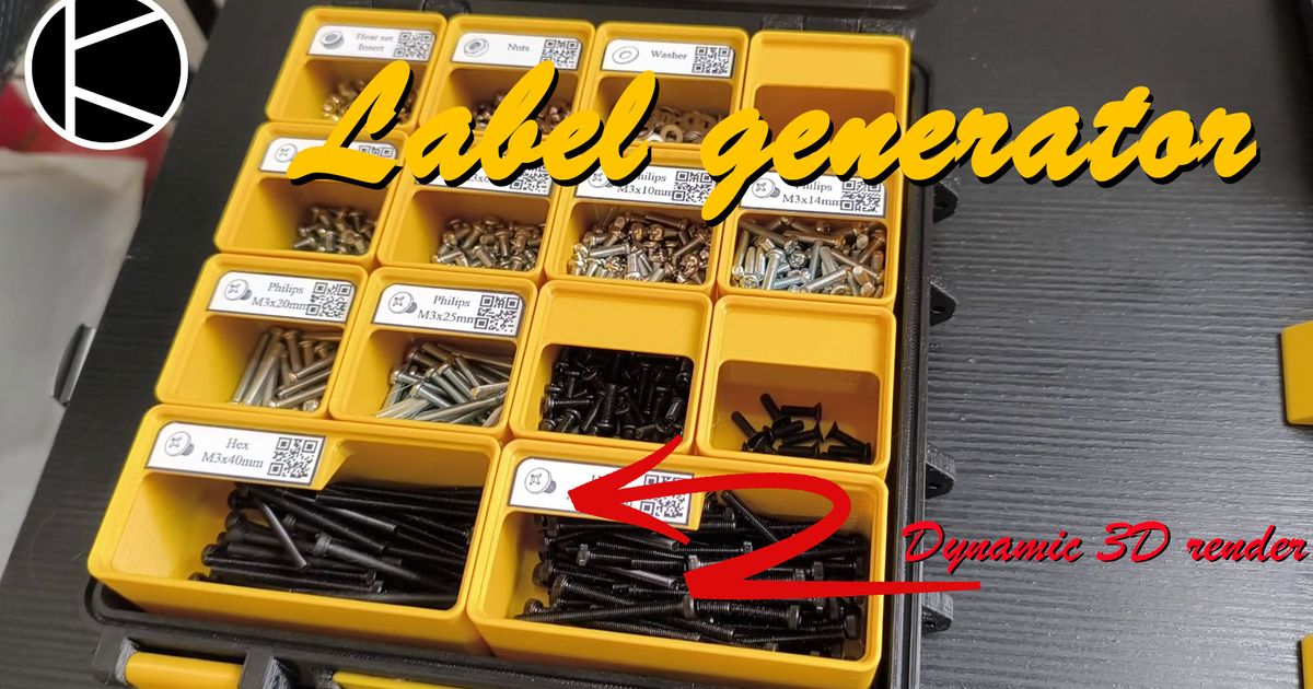 Grifinity bin label generator by Clement Roblot | Download free STL ...