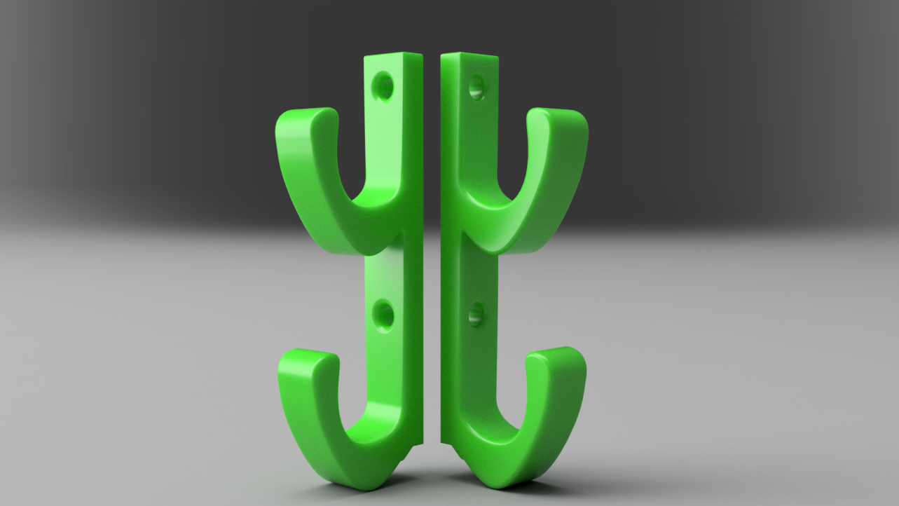 Simple / Double Strong Wall Hook by barneyMe | Download free STL model ...