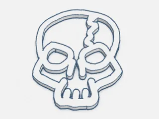 2D Skull by Print._.Core | Download free STL model | Printables.com