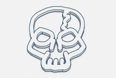 2D Skull by Print._.Core | Download free STL model | Printables.com