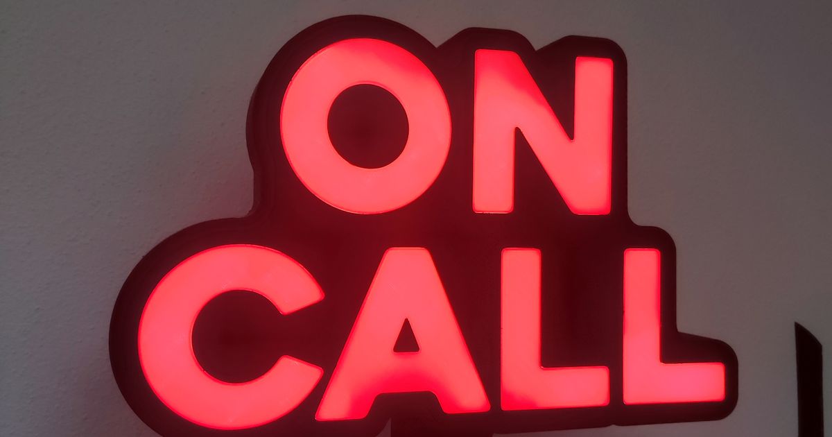 Sign ON CALL office by emazzarol | Download free STL model | Printables.com