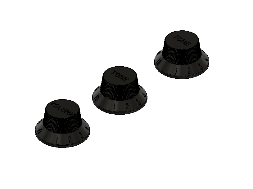 Strat Style Knobs by Chris Erno | Download free STL model | Printables.com