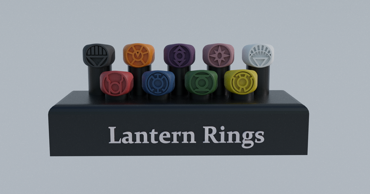 Lantern Corp Rings Stand/Display von jay | Kostenloses STL-Modell ...